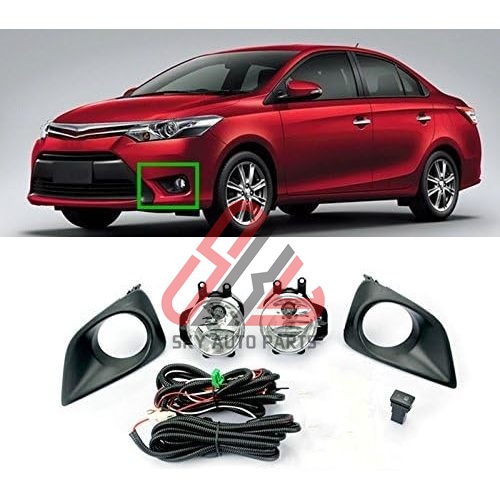 1SET Fog lamp light Assembly for TOYOTA VIOS gen3 2013 2014 2015 2016 ...