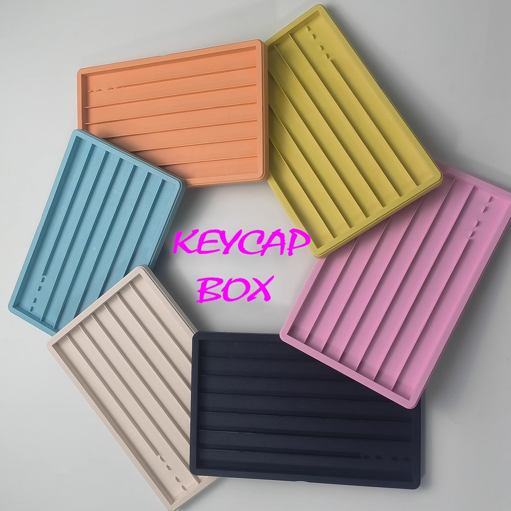 Keycap organizer milk white/black/pink/purple dustproof multilayer ...