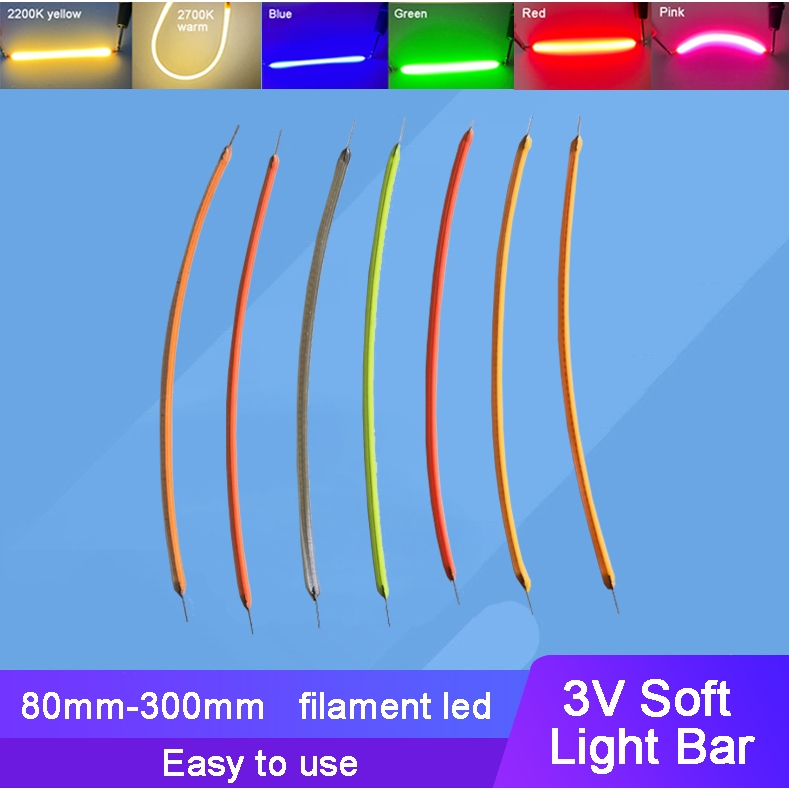 2pcs 3V 80mm - 300mm LED Soft Filament Light Bar for Home Decor Outdoor ...
