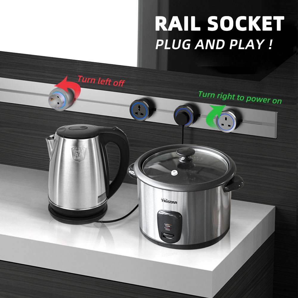 VISWE orbit socket track socket power track power track socket,40/60mm ...