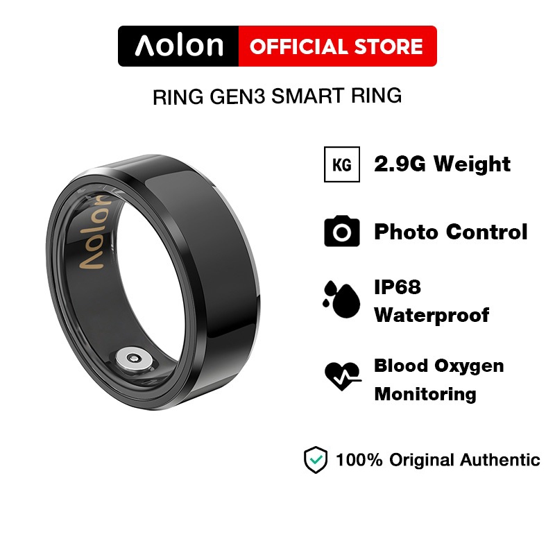 Aolon Ring Gen3 Smart Ring IP68 Waterproof Swimming Diving Sports ...