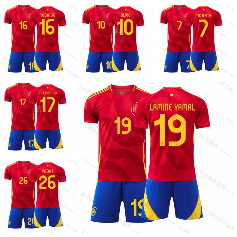 2024-25 Spain UEFA EURO 2024 Home Adult Kids Football Jersey Kit Morata ...