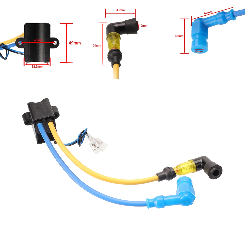 two-stroke two-wire high-voltage package ignition coil for PK80 LD80 ...