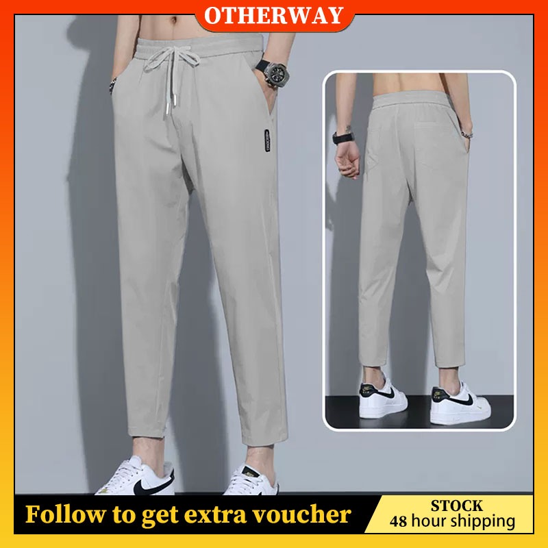 OTHERWAY 4-Color Korean Men's Pants Slacks Fashionable Trend Pants With ...