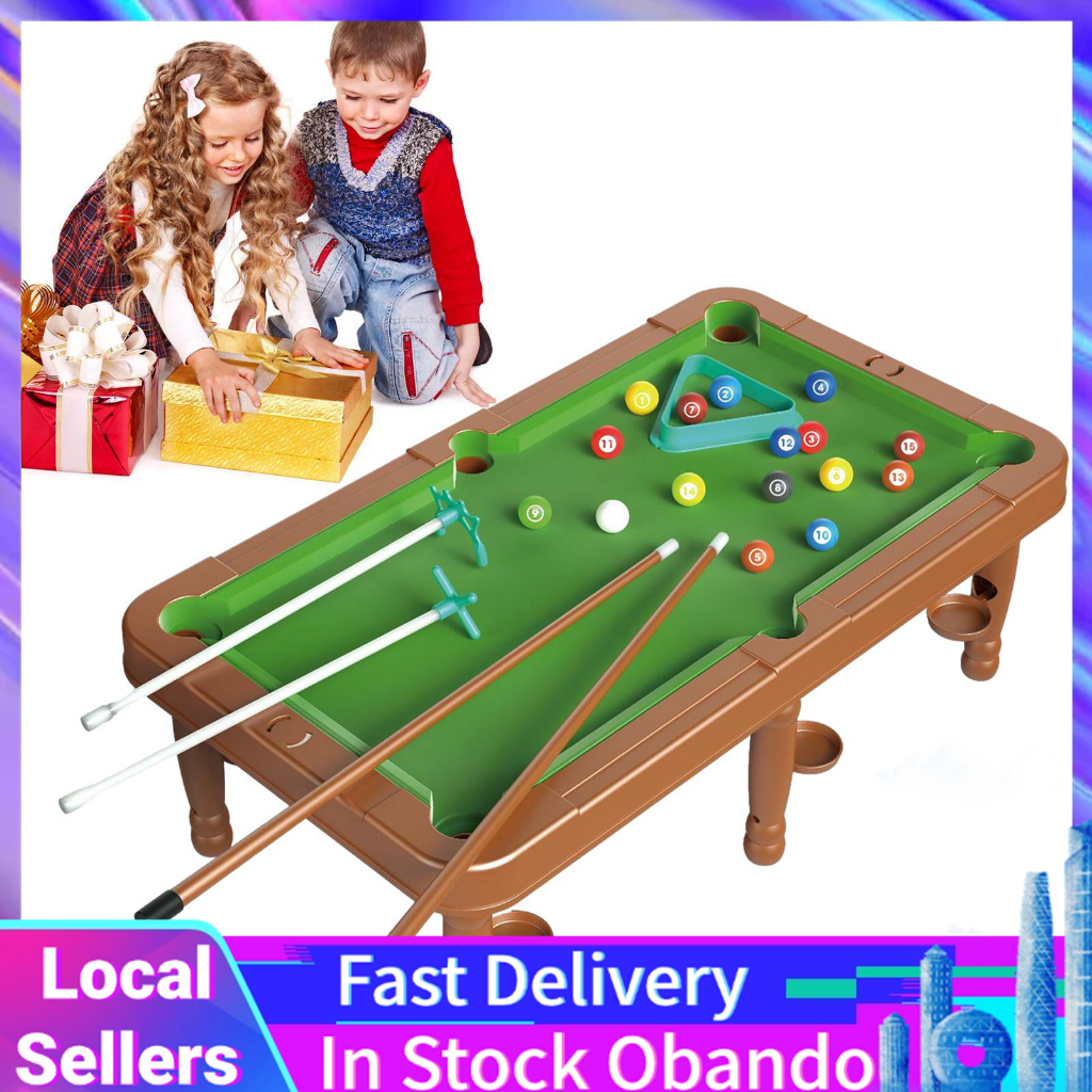 Mini Billiard Table For Kids Wooden Tabletop Pool Table Set Billiards ...