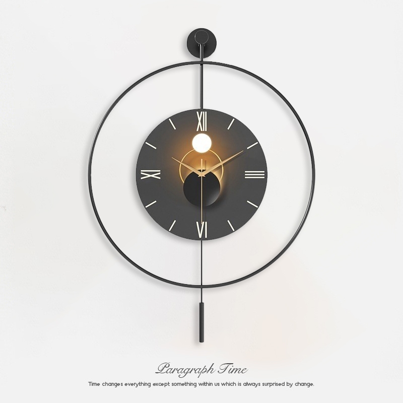 Wall Clock 20 Inch Large Metal Frame Clock Battery-operated Digital ...