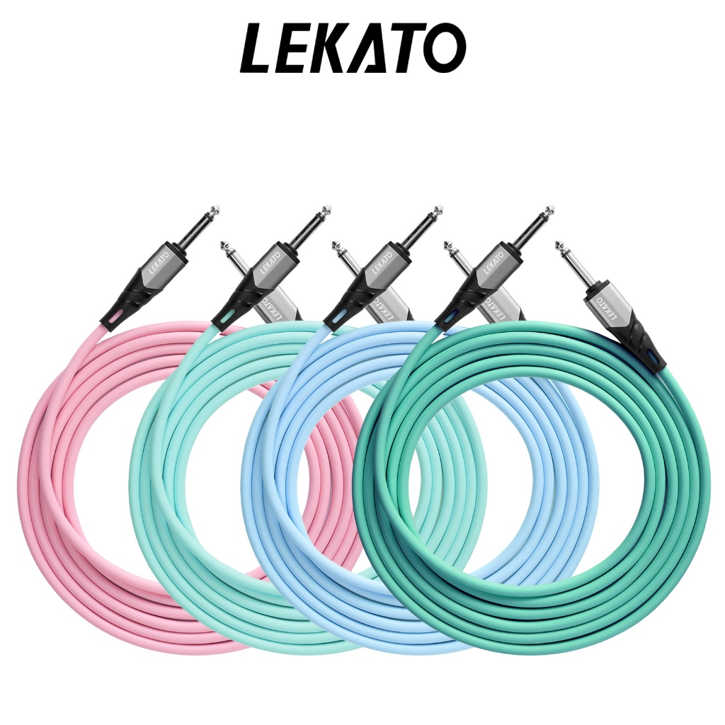 LEKATO Guitar Cable 3M/10ft Noise Reduction Clear Signal Professional ...