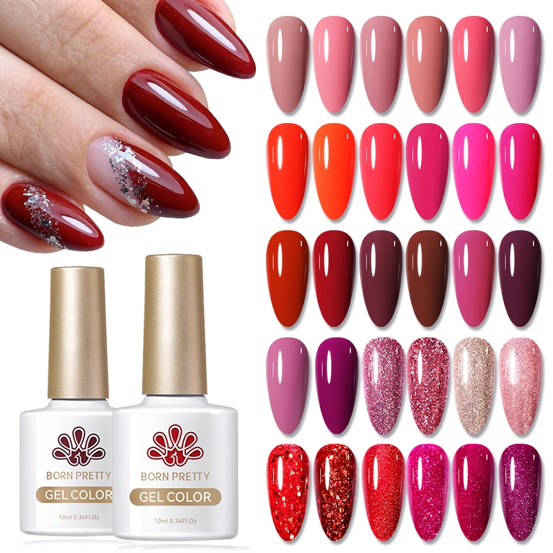 Born Pretty Gel Nail Polish Red Gel Base Top Coat 10ml | Shopee Philippines