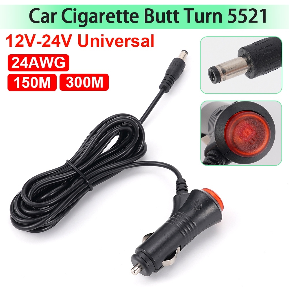 Car Cigarette Lighter Plug Cable Car Audio DC Connection Cable Car ...