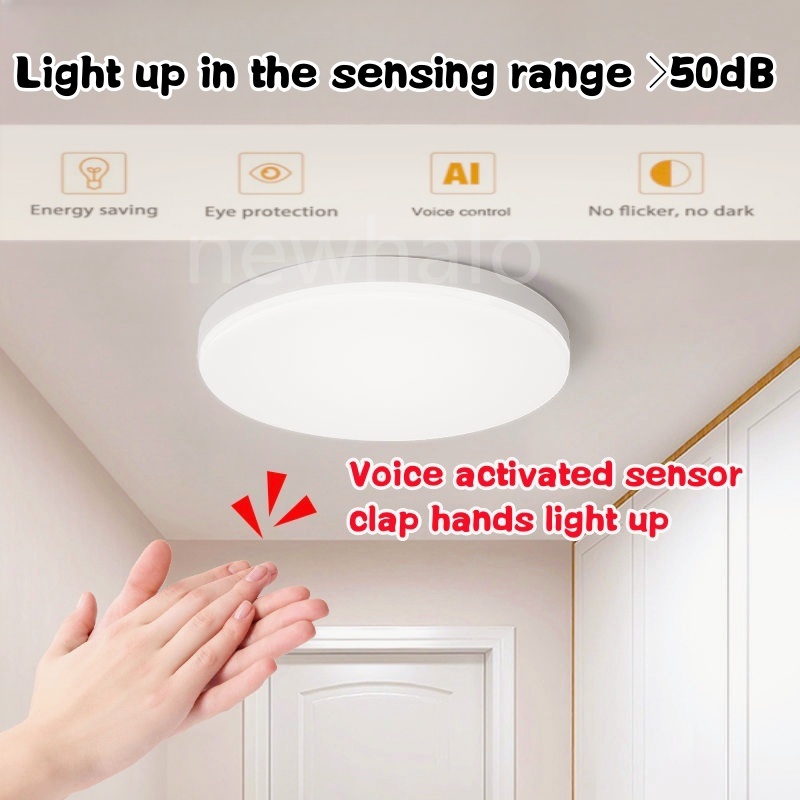 LED Induction Ceiling Light Acousto-optic Intelligent Induction Light ...