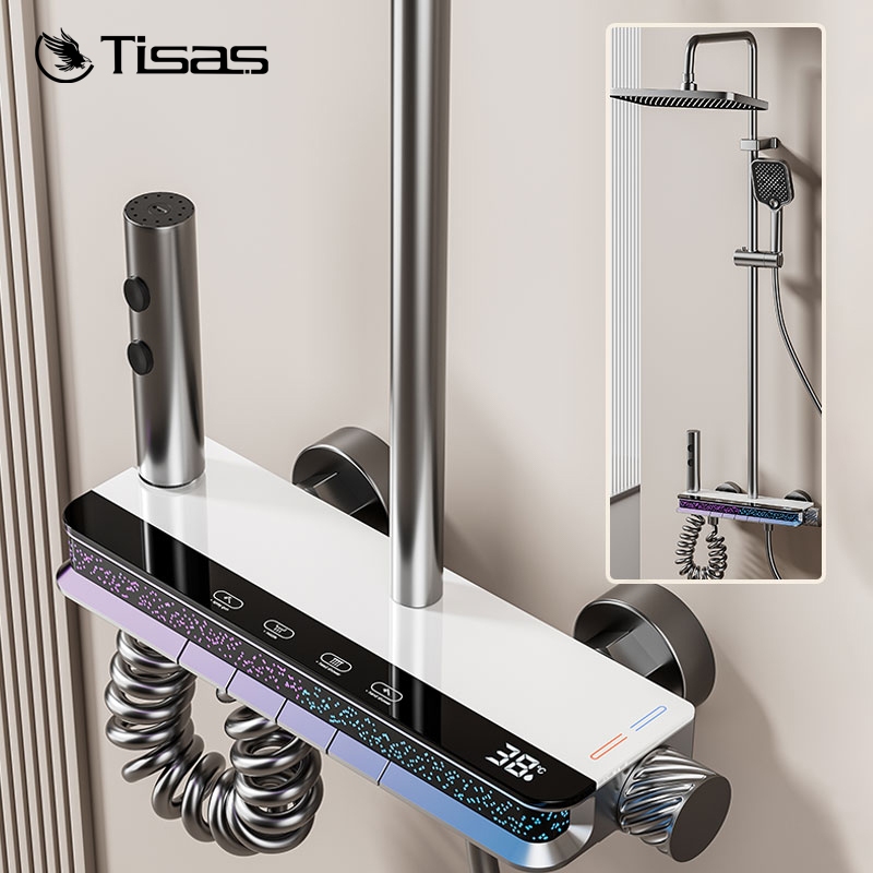 TISAS 2024 New Stainless Steel Dual Source Shower Set with Faucet and ...