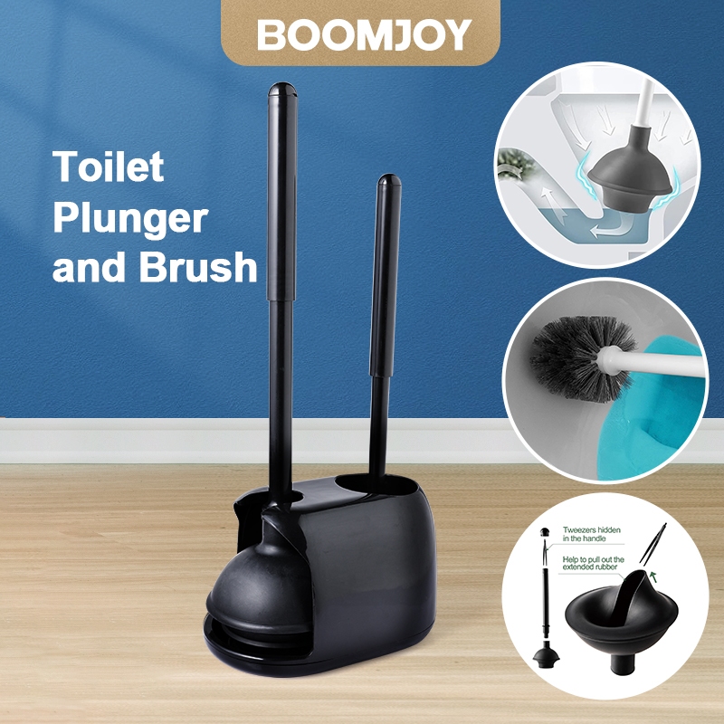 Toilet Plunger and Brush, 2 in 1 Toilet Bowl Brush Plunger Set with ...