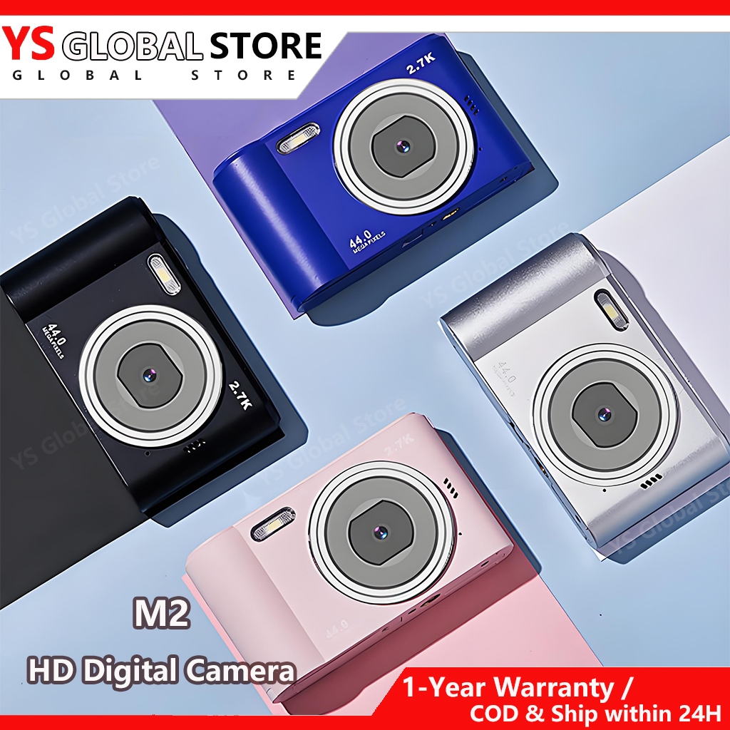 44MP Small Portable Digital Camera 2.7K IPS Screen 8X Zoom Face ...