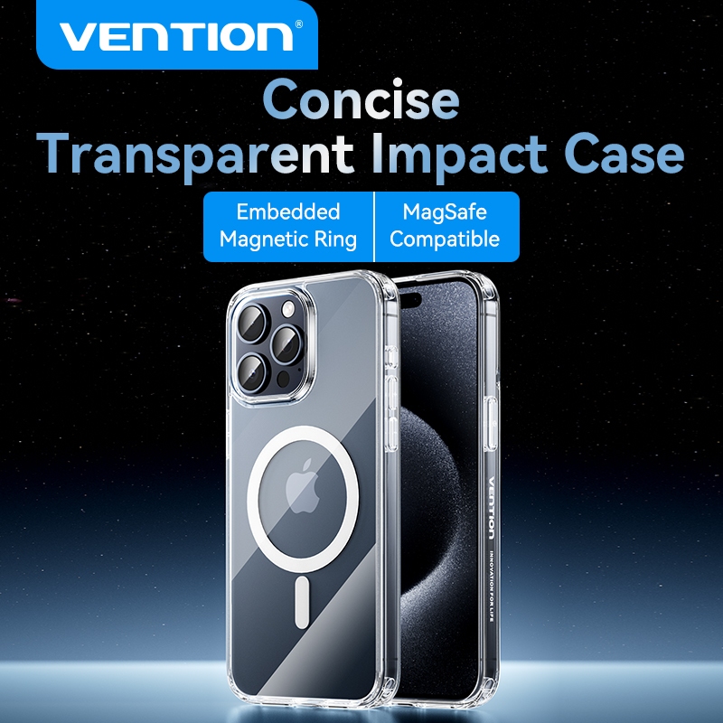 Vention Concise Transparent lmpact Phone Case with MagSafe for iPhone16 ...