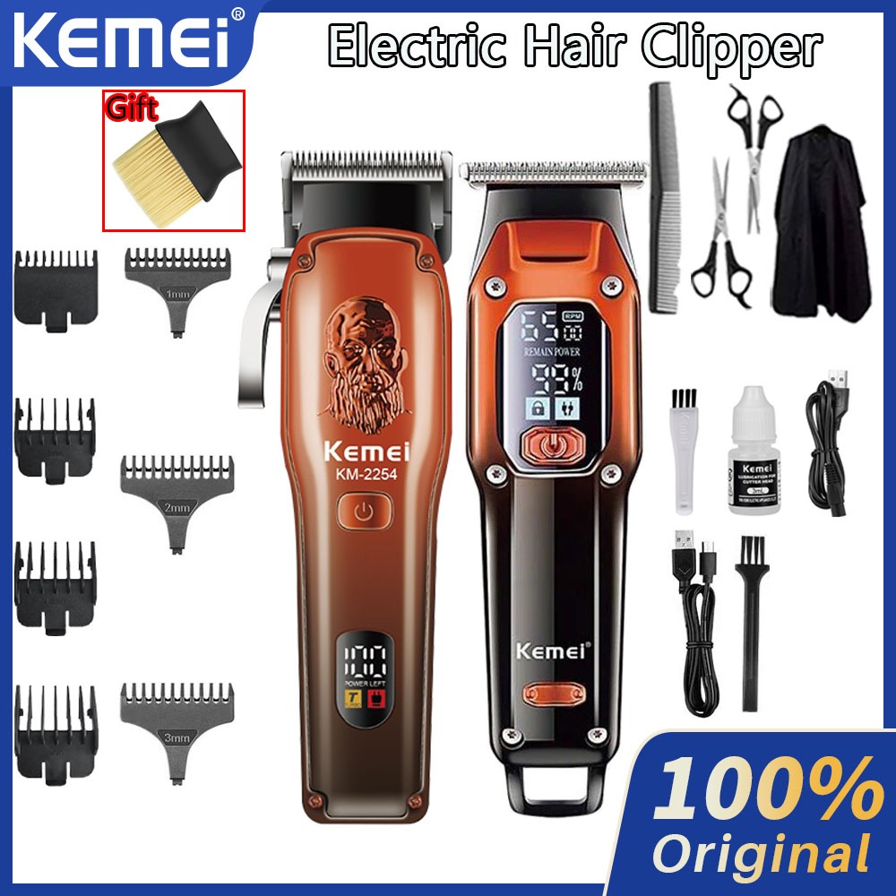 Kemei Professional Electric Hair Clipper Set Metal Low Noise Barber ...