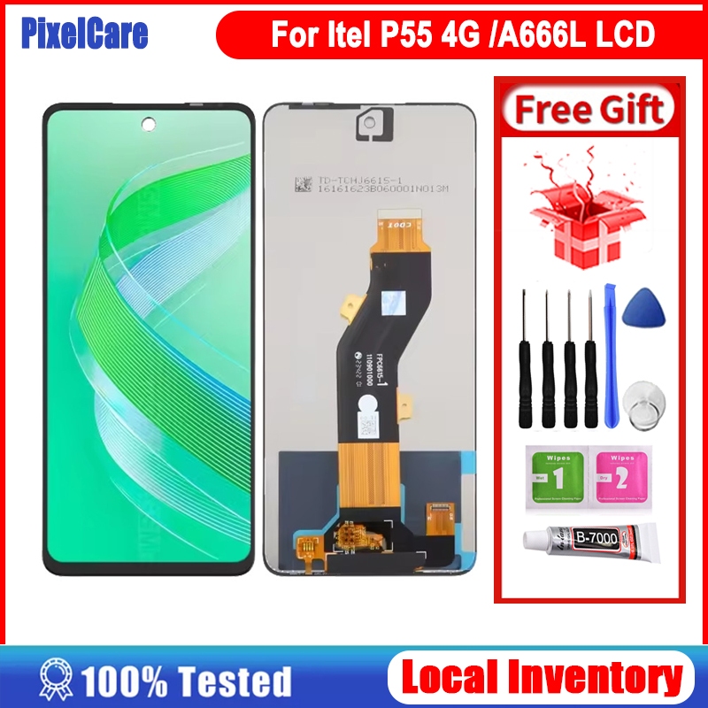 Pixelcare LCD For itel P55 4G A666L/P55 5G P661N LCD Display Touch ...