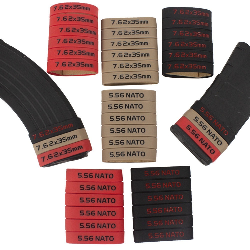 5.56/7.62 Rubber Magazine Marker with Elastic Identification Binding ...