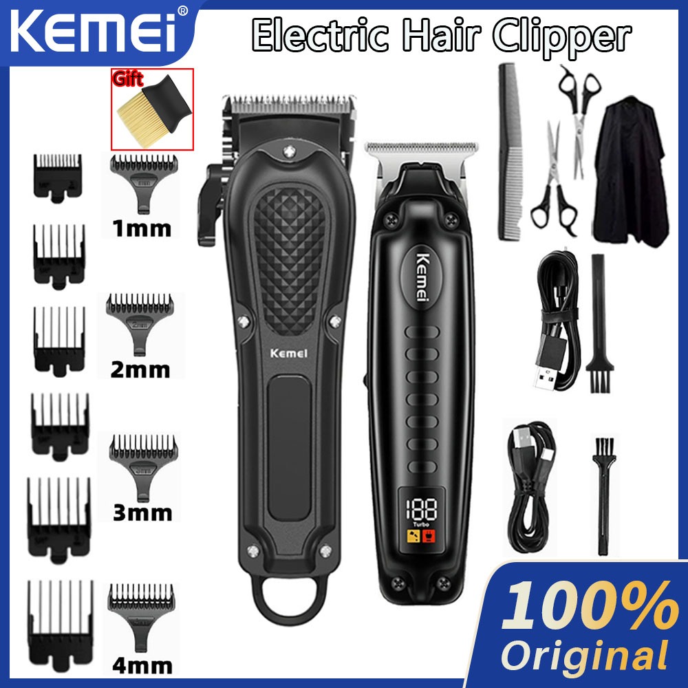 Kemei Professional Hair Clipper Set Electric Hair Clippers Razor ...