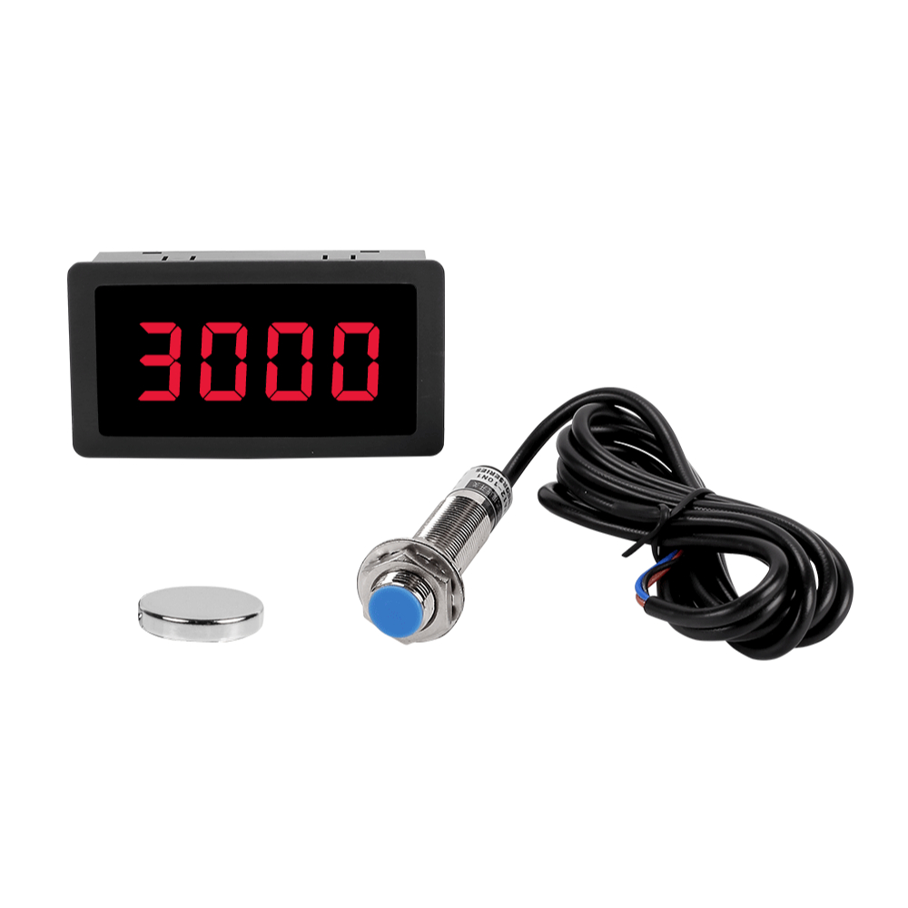TAXNELE Digital Tachometer Gauge RPM Speed Meter+Hall Proximity Switch ...