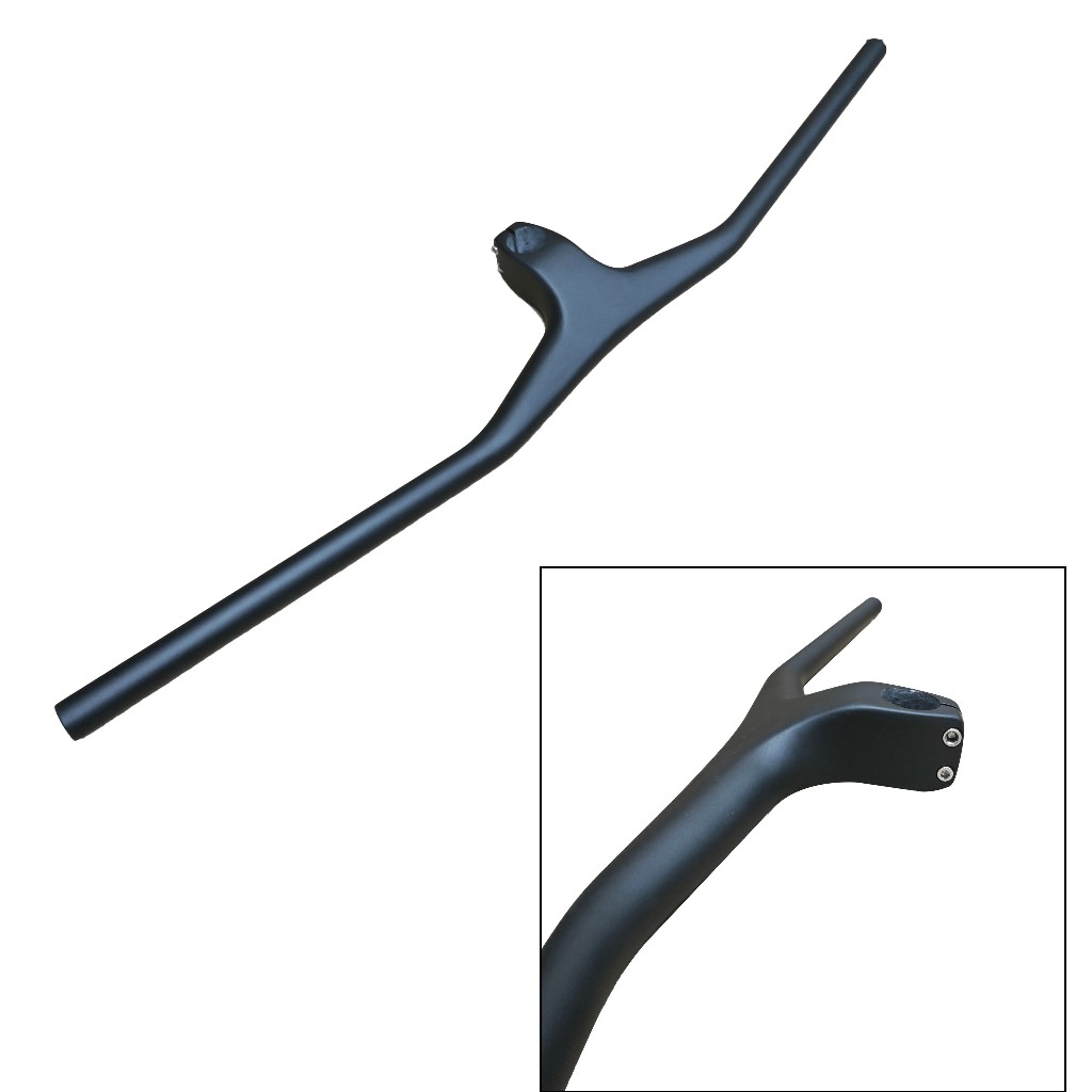 Bike Integrated Handlebar Full Carbon Bicycle Handlebar + Bike Stem ...