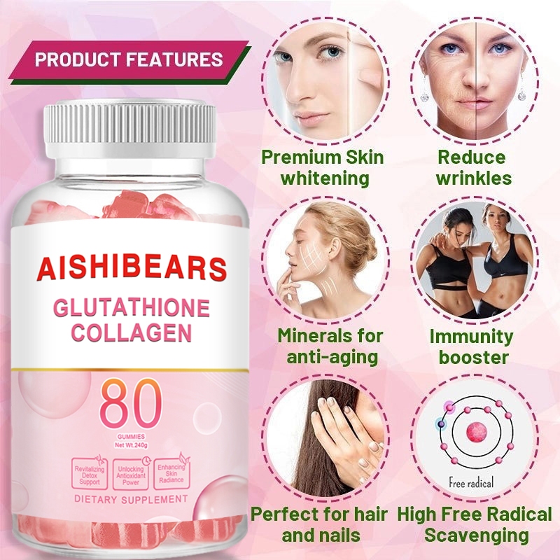 Aishi Bears Glutathione Collagen Vitamins Gummies Detox Fat Buster ...