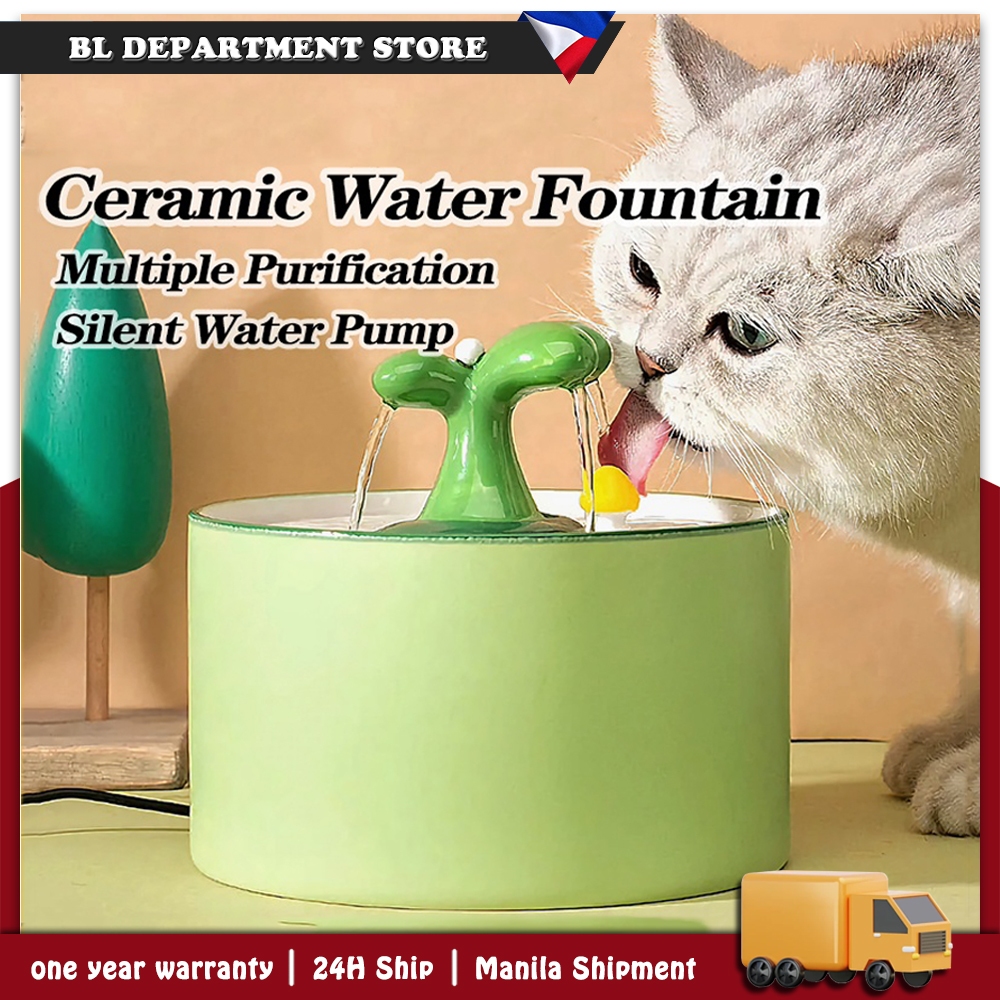 1.5L USB Automatic Cat Ceramics Water Fountain Pet Water Dispenser Pump Cat Water Fountain Dog ...