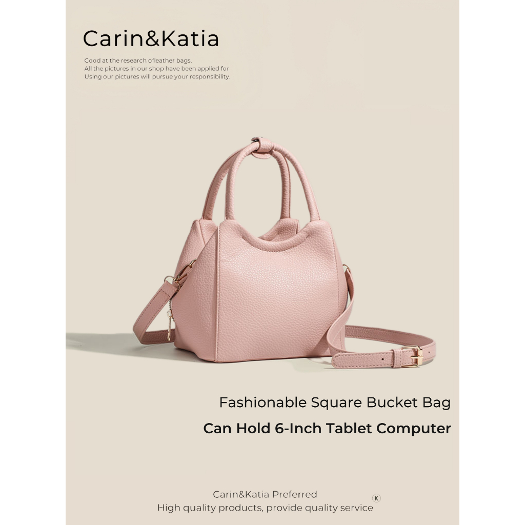 【Carin&Katia】Elegant women's handbag high-quality lychee pattern ...