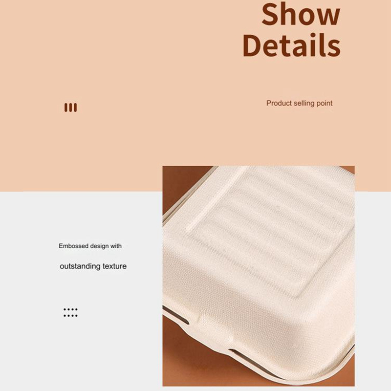 50pcs Disposable Pulp 6-Inch Cake Box Hamburger Box Square Box Square ...