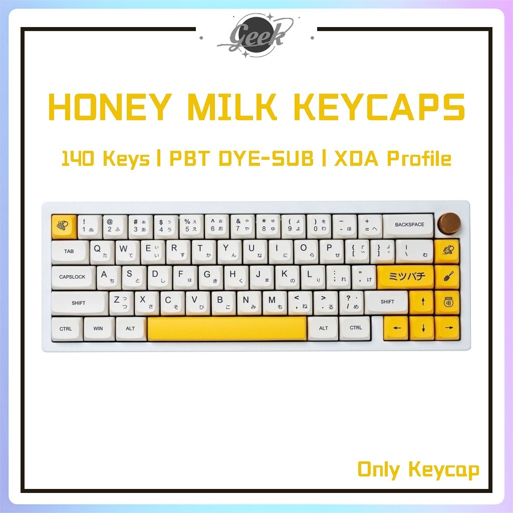 Honey Milk Keycaps PBT Dye-sub XDA Profile Keycap Custom Keycaps ...