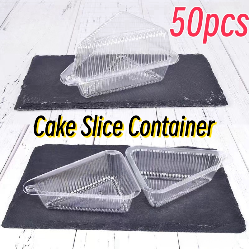 150pcs Slice cake container triangle Cake box Clamshell Box for 8inches ...