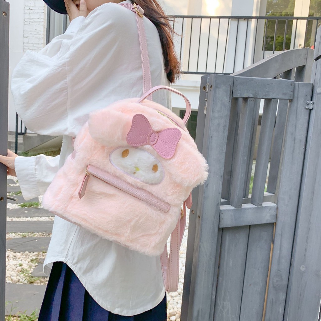 Mini Furry Puppy Children Backpack School Bag Lolita Style Cute Rabbit ...