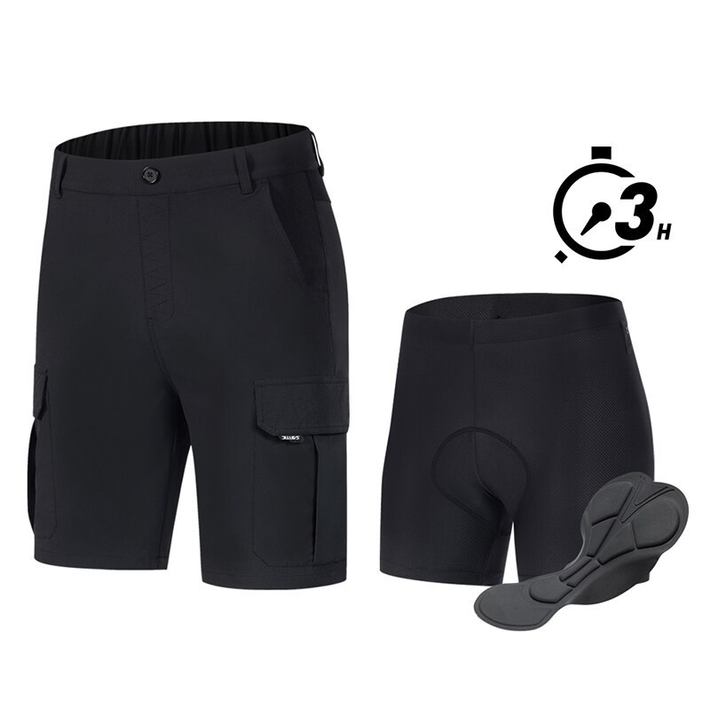 Santic Casual Cycling Shorts Removable Underwear with Padding Road Bike ...
