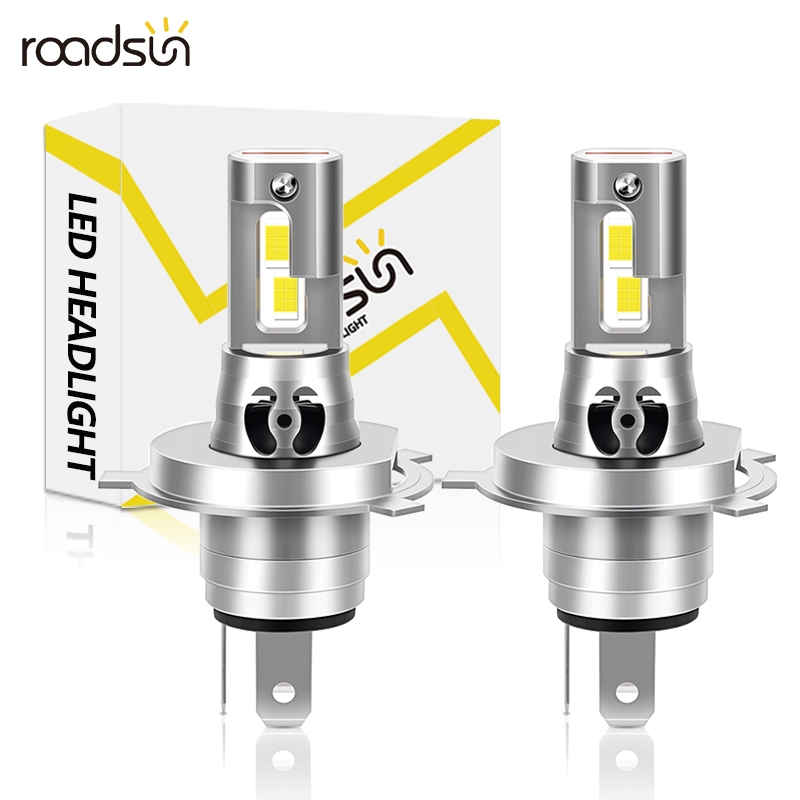 Roadsun 1 Pair H7 H4 Led Headlamp Car 130W H11 9005 9006 HB3 HB4 Headlight Bulbs 12/24V 15000LM ...