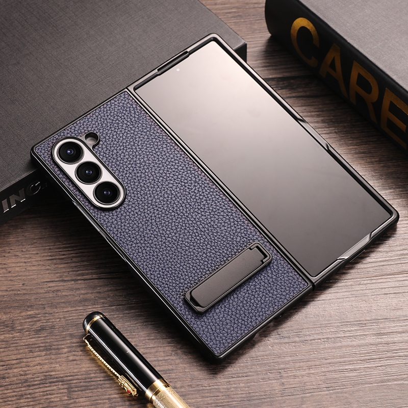 For Samsung Galaxy Z Fold 6 Casing Invisible Metal Stand Hard Matte ...