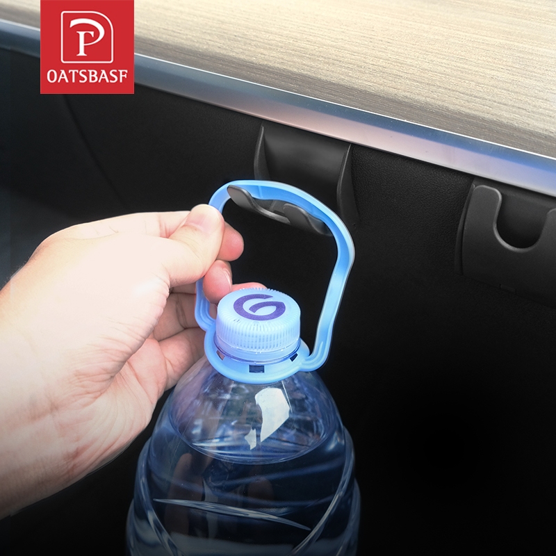 OATSBASF 2Pcs Foldable Car Co-pilot Storage Box Hook For Tesla Model 3 ...