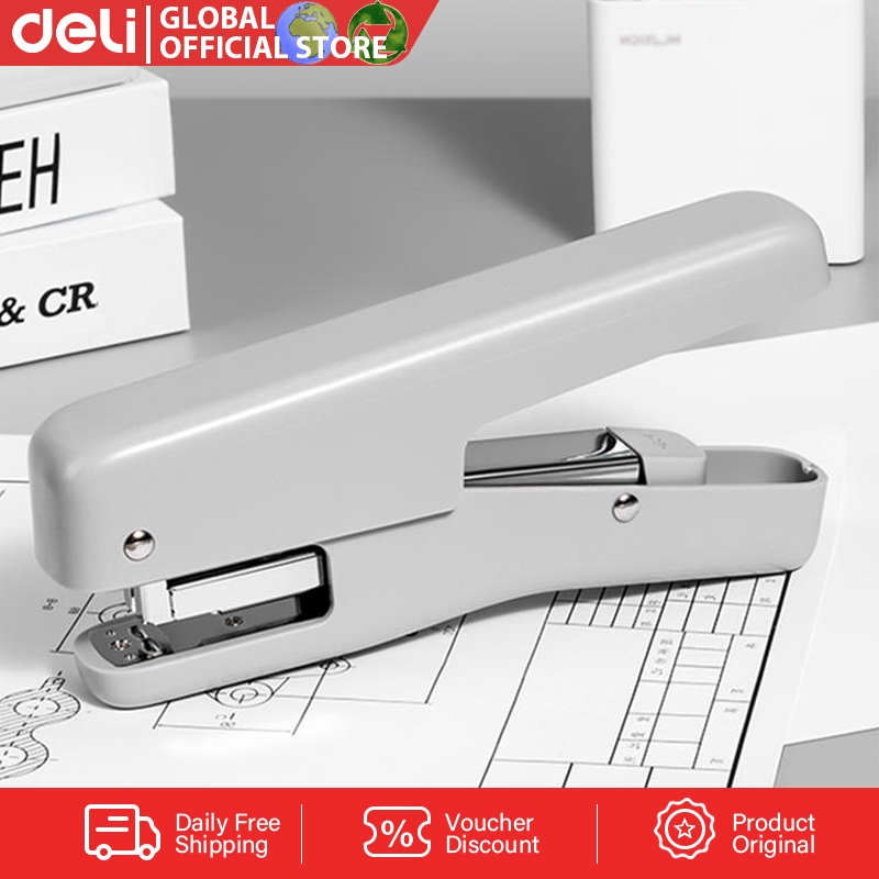 Deli 0329PRO Hand-held Labor-saving Stapler 24/6 26/6 Heavy Duty ...