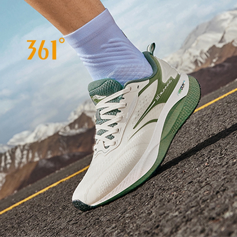 【Wide-fit 】361 Degrees Spire Float Cqt Men Running Shoes Shock Absorption Lightweight Breathable ...