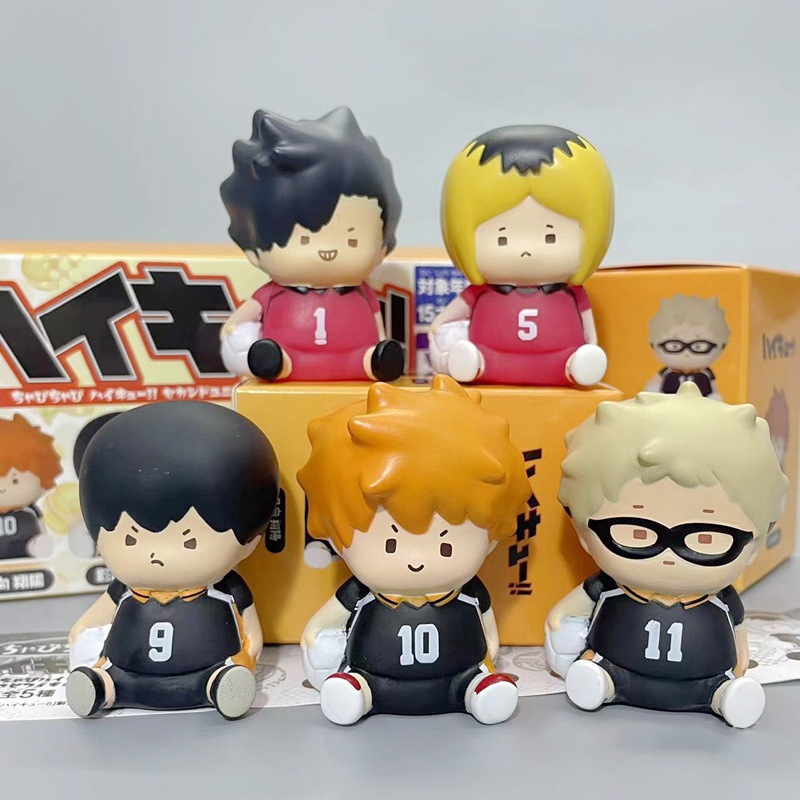 5Pcs/Set 5.5cm Anime Haikyuu!! Q Version Cute Fat Hinata Shoyo Tobio ...
