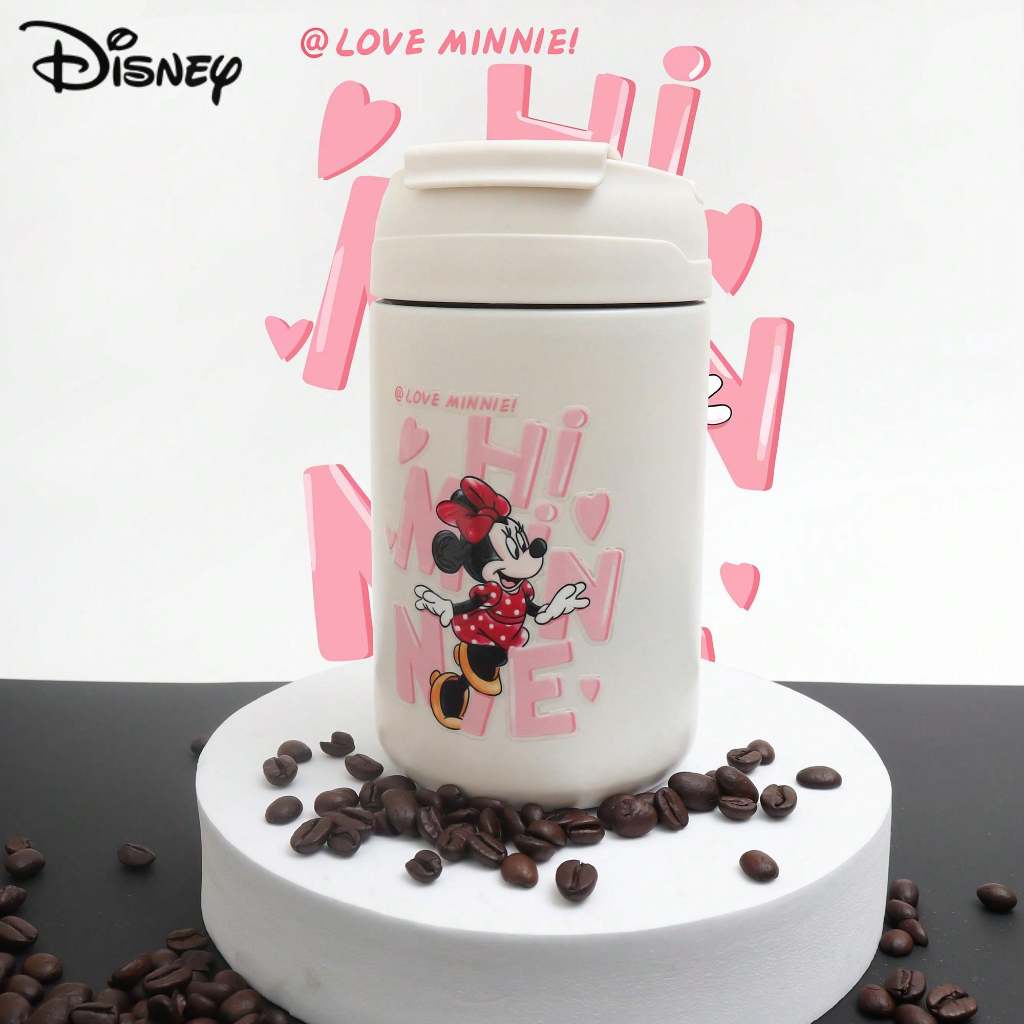 Disney 500ml Minnie Mouse Cute Cartoon Double Cup Milk Cup Coffee Cup ...