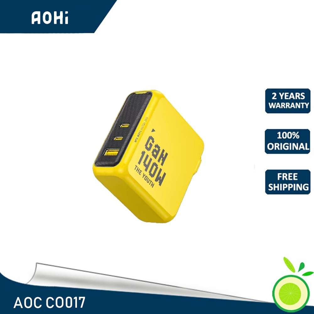 Aohi AOC CO017 140W Gallium Nitride Youth Edition Charger Type-C Multi Port Fast Charging Plug ...