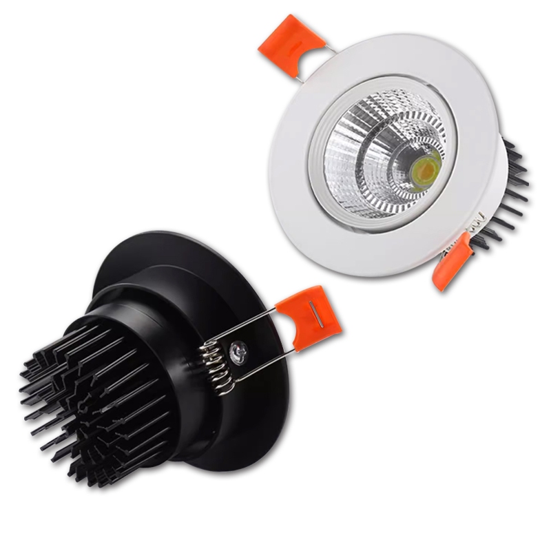 Adjustable Angle Dimmable LED COB Downlight 3W 5W 7W 12W Recessed ...