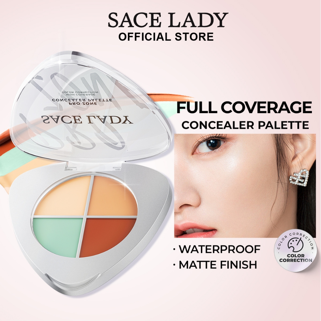 SACE LADY Concealer Cream 4 Color Color Correction Long Wearing Full ...