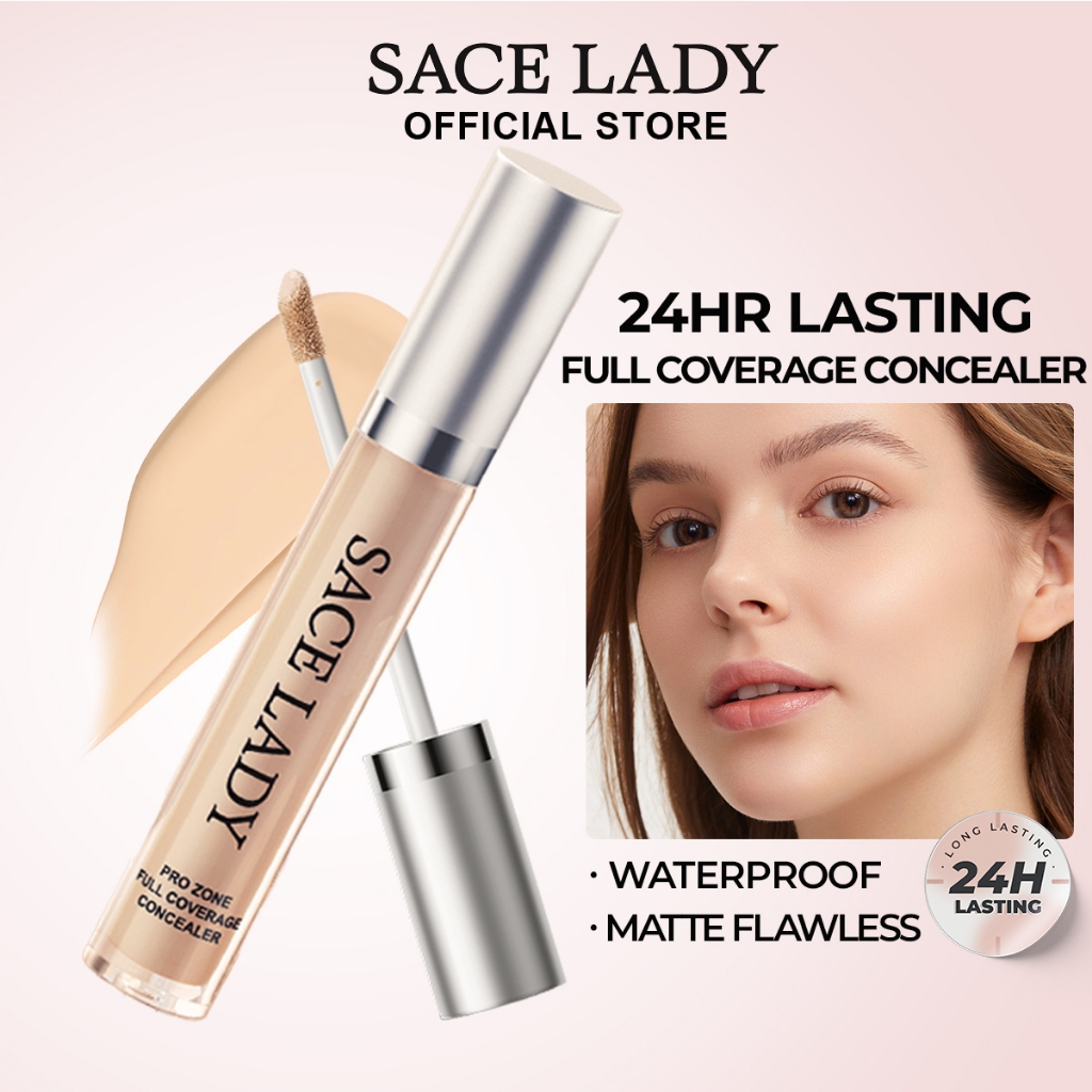 SACE LADY Concealer Full Cover Matte Flawless Finish Waterproof & Sweatproof Long Lasting Face ...