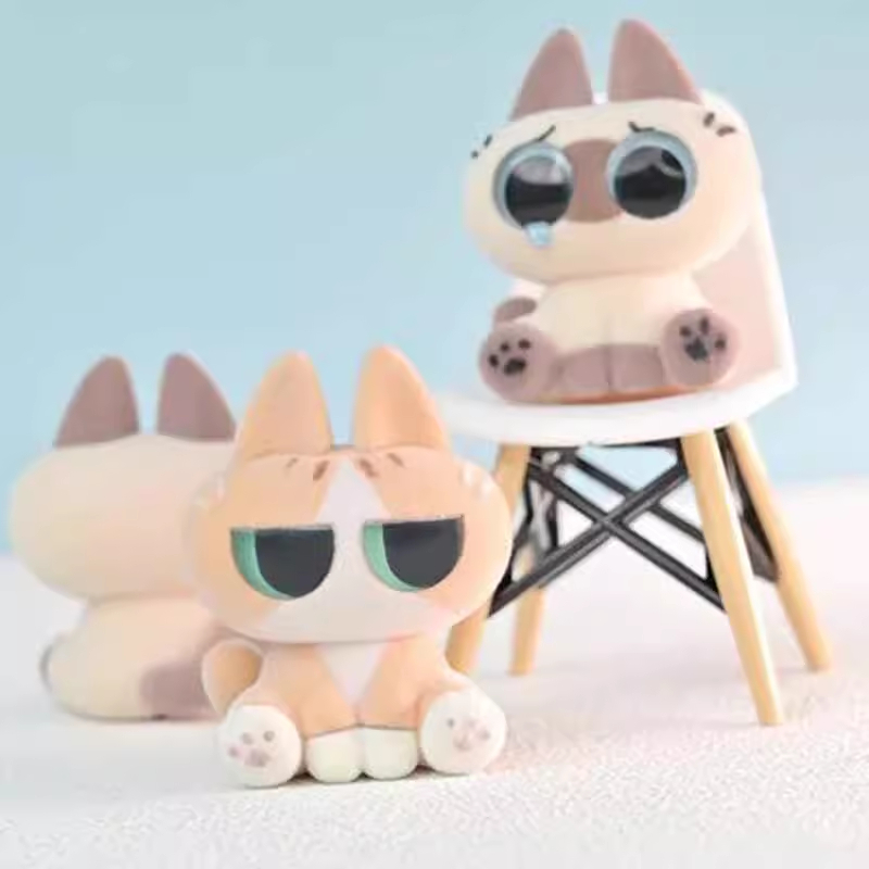 Azuki Mini Beans Blind Box Azukisan Cute Siamese Cat Figure（3pcs/1 Box ...