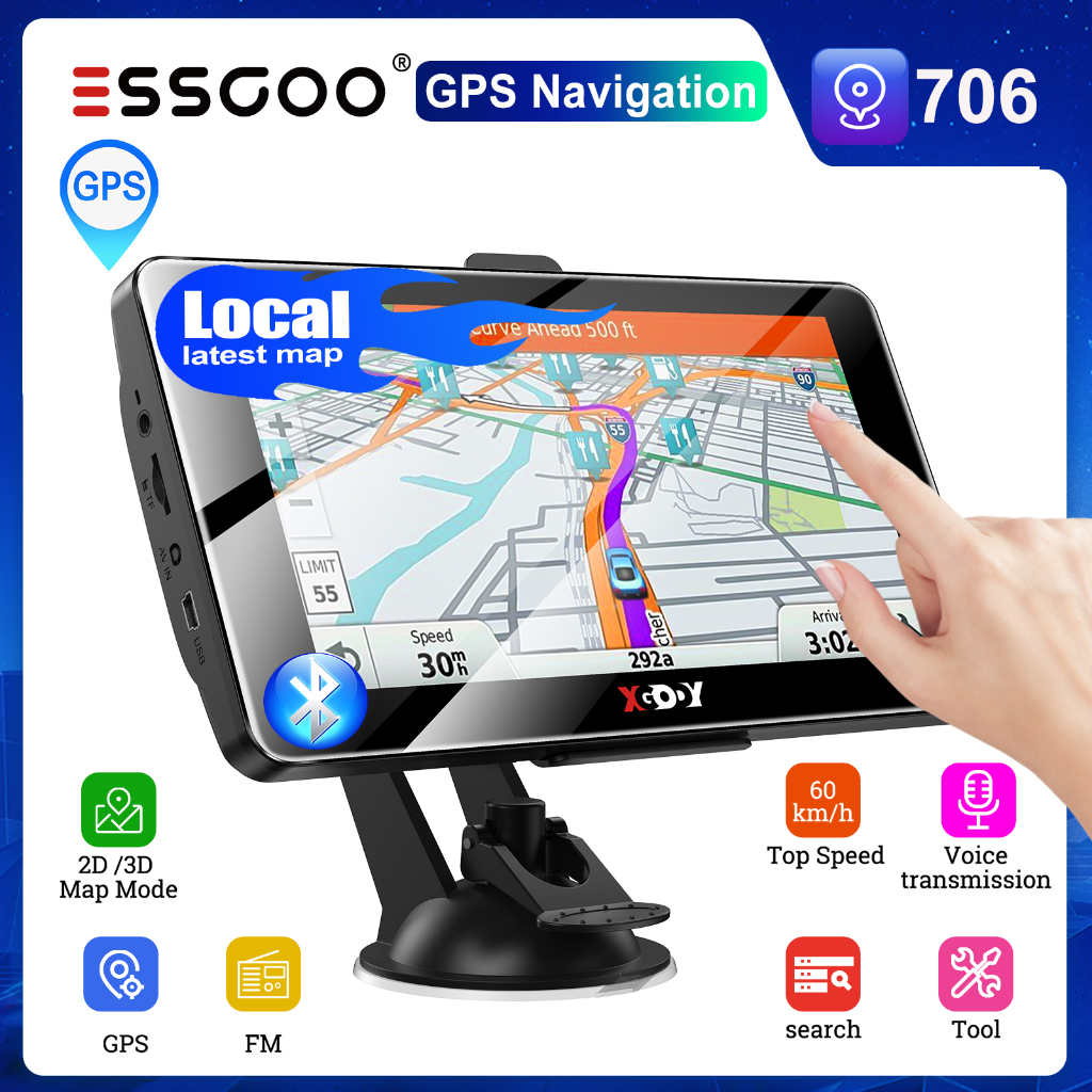 ESSGOO 【XGODY】706 Newest Southeast Asia Free Maps 7 inch Car GPS ...