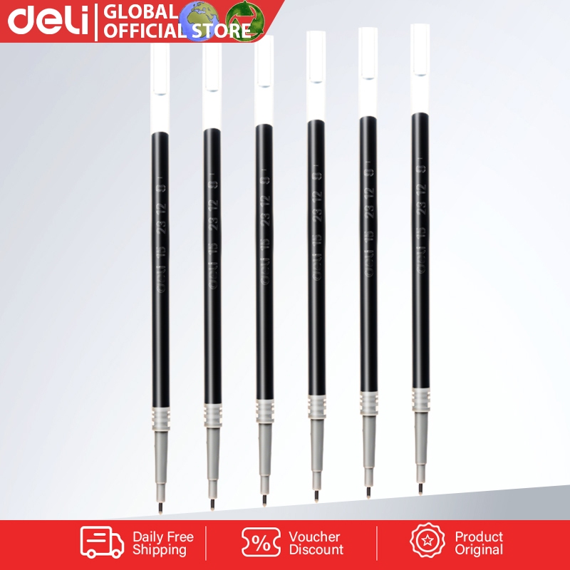 Deli 0.38mm Quick-drying Neutral Refill Black Ink For Press Gel Pen ...