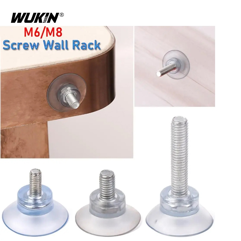 4Pcs M6/M8 Screw Transparent PVC Suction Cup Suckers Turn Nut Glass ...