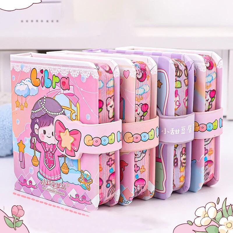 128 Sheets Mini Notebooks Kawaii Kid Gifts Colorful Page Diary Journal ...