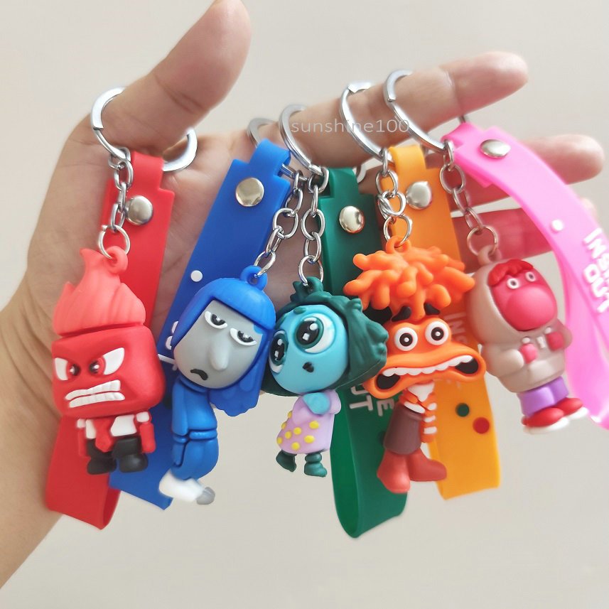Inside Out 2 Keychain Movie Anime Figure Anxiety Ennui Disgust Envy ...