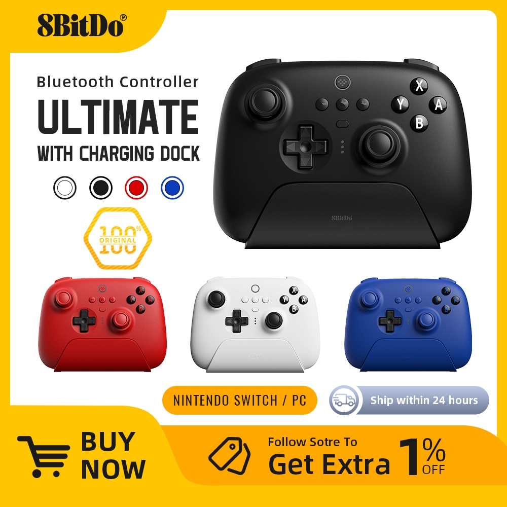 8BitDo-Ultimate Wireless Bluetooth Gaming Contrmatérielle, Charging S6, Nintendo Switch, PC ...